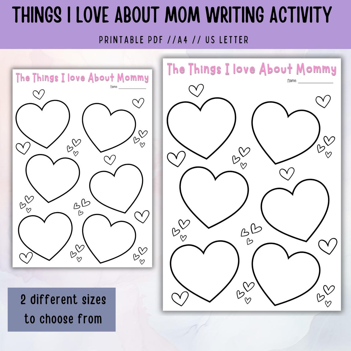 Mother's Day Printable: Things I Love About Mom Writing Activity (PDF ...