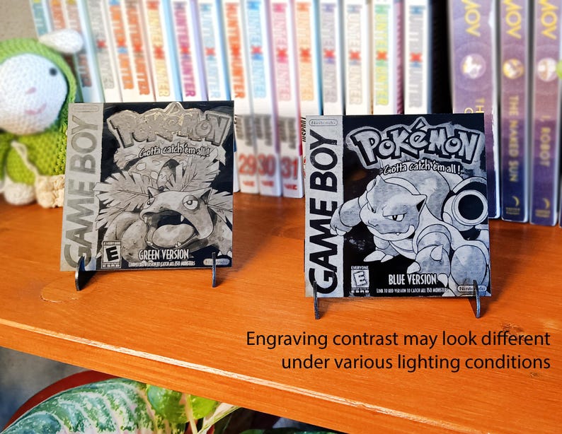 Pokémon Engraved Acrylic Gameboy Art, Retro Gaming Desk Decor - Etsy UK