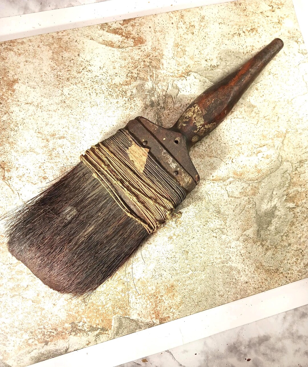 Large Vintage Brush Horsehair Paintbrush Vintage Paintbrush Large ...