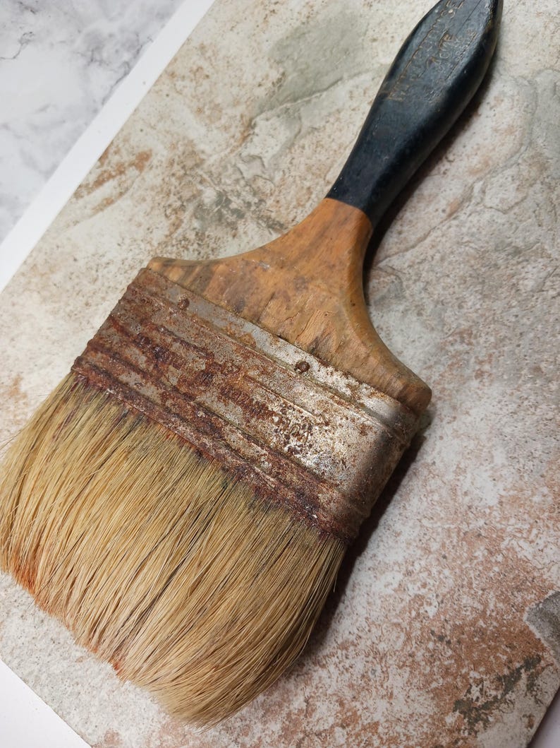 Large Vintage Brush Horsehair Paintbrush Vintage Paintbrush Large ...