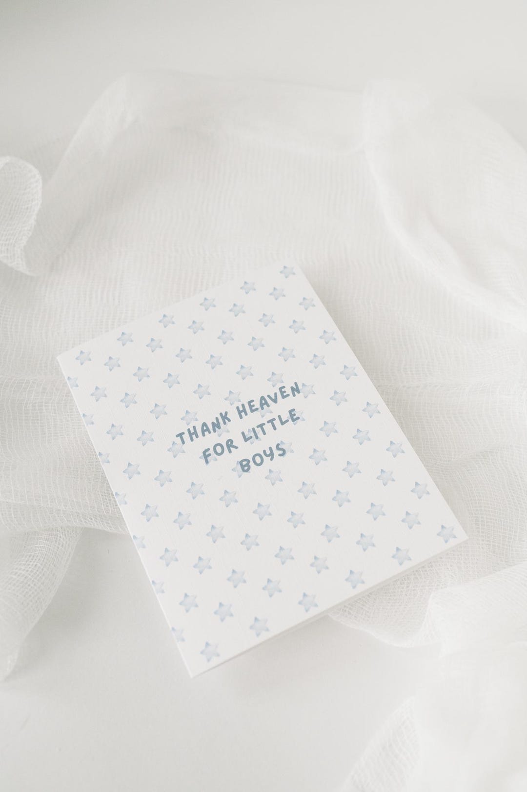 Christian Baby Boy Card | Blue Stars Design | Blessing for Baby Boy - Etsy