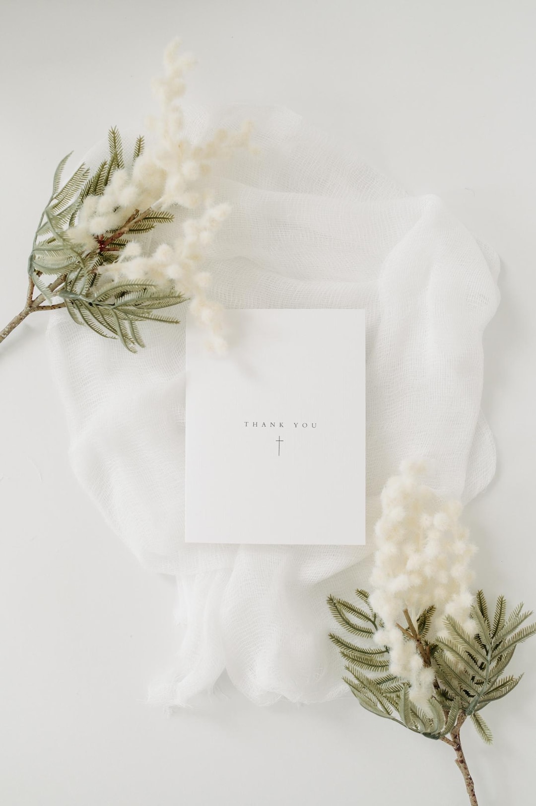 Christian Thank You Card | Cross Design | Scripture-based Gratitude - Etsy