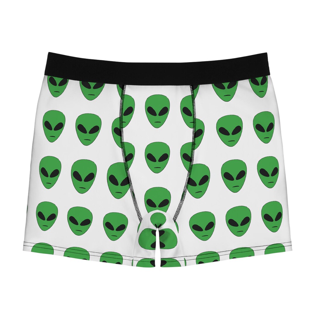 Alien Boxer Briefs - Unique Sci-fi Men's Underwear, Extraterrestrial ...