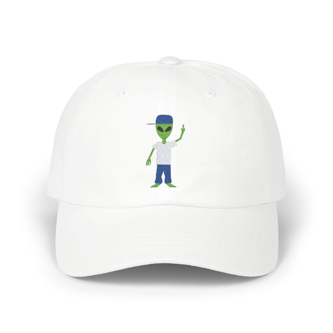 Alien Middle Finger Cap, Funny Extraterrestrial Hat, Hipster Dad Hat ...