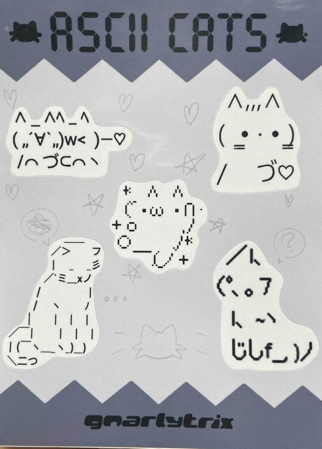ASCII Cats Sticker Sheet - Etsy