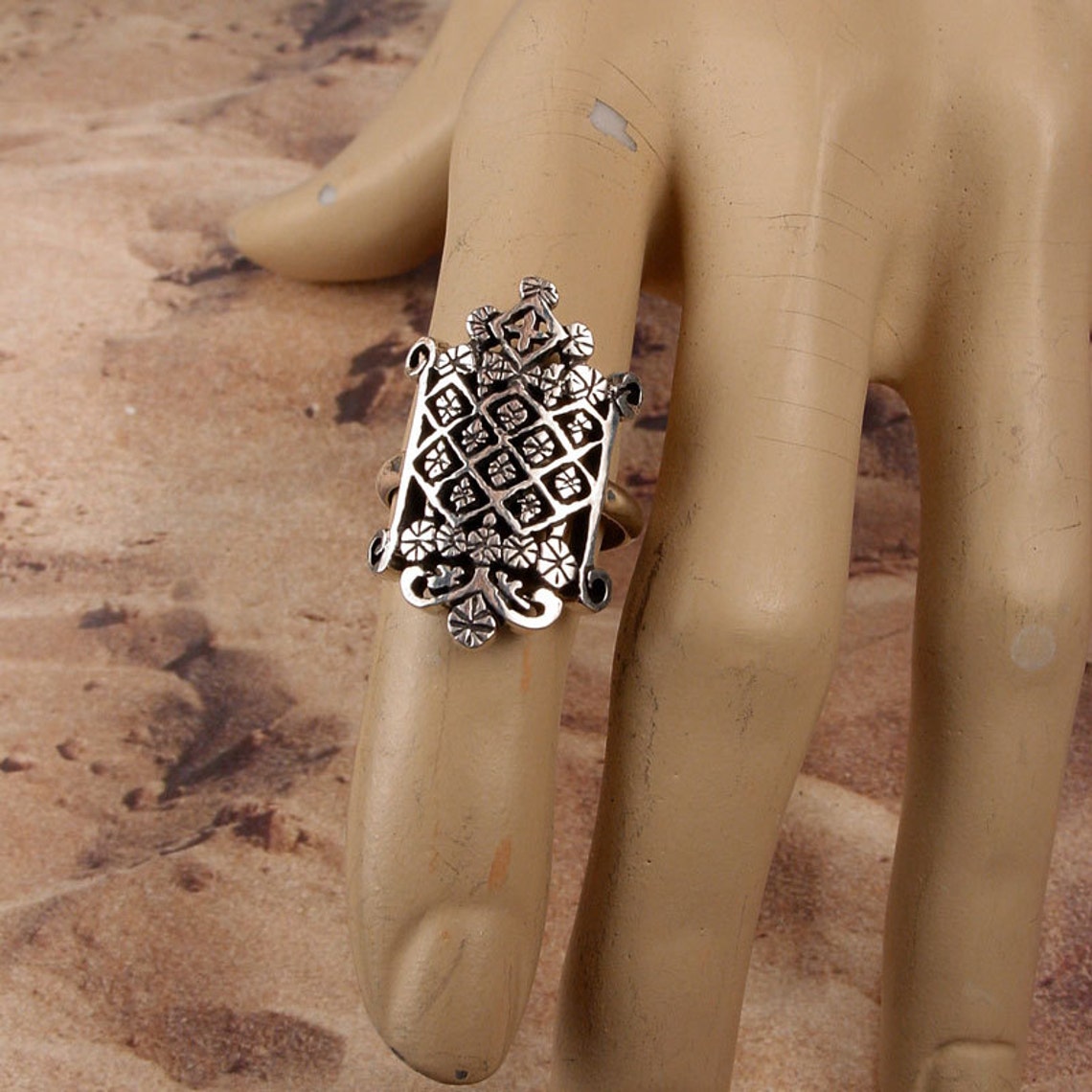 OGOUN RING Voodoo Vodou Loa Lwa Veve in 925 Sterling Silver - Etsy