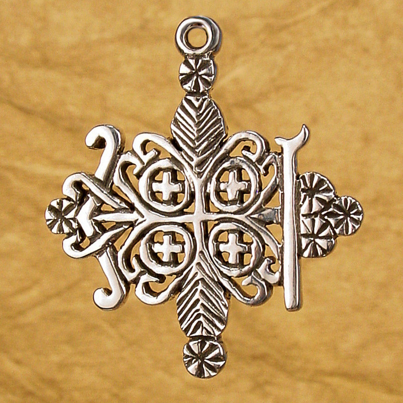 PAPA LEGBA Voodoo Vodou Loa Lwa Veve Charm Pendant in Solid Cast 925 ...