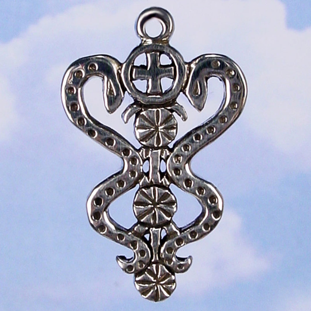 DAMBALLAH Pendentif vaudou vaudou Loa Lwa Veve en argent sterling 925 ...