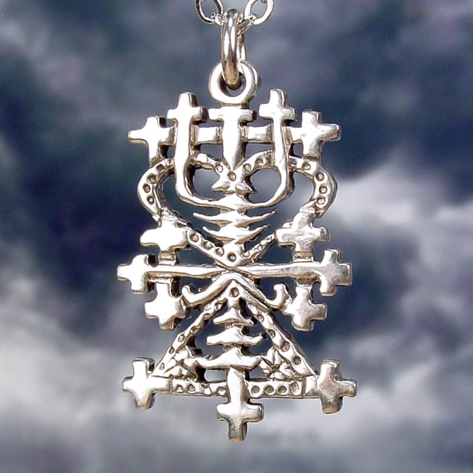 MAMAN BRIGITTE Voodoo Vodou Loa Lwa Veve Charm Pendant in Solid Cast ...