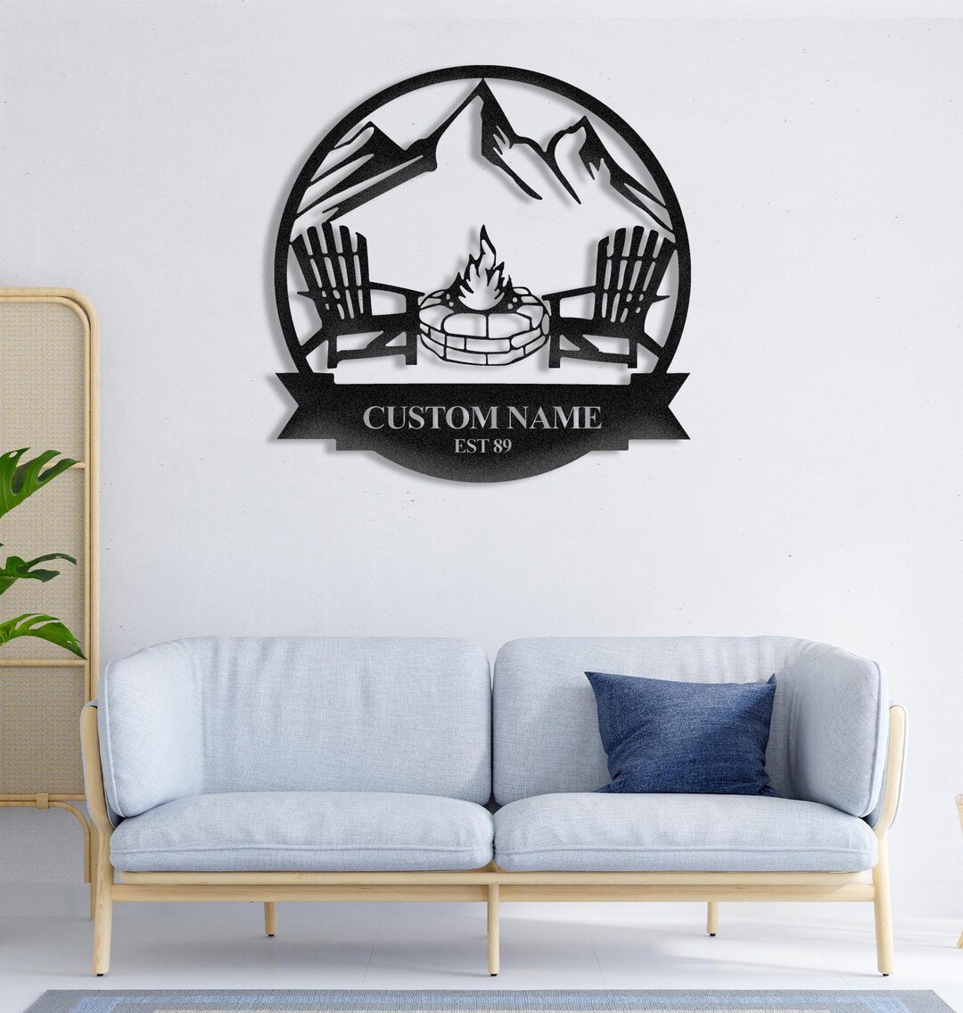 Personalized Camping Sign, Custom Metal Campfire Sign, Outdoor Cabin ...