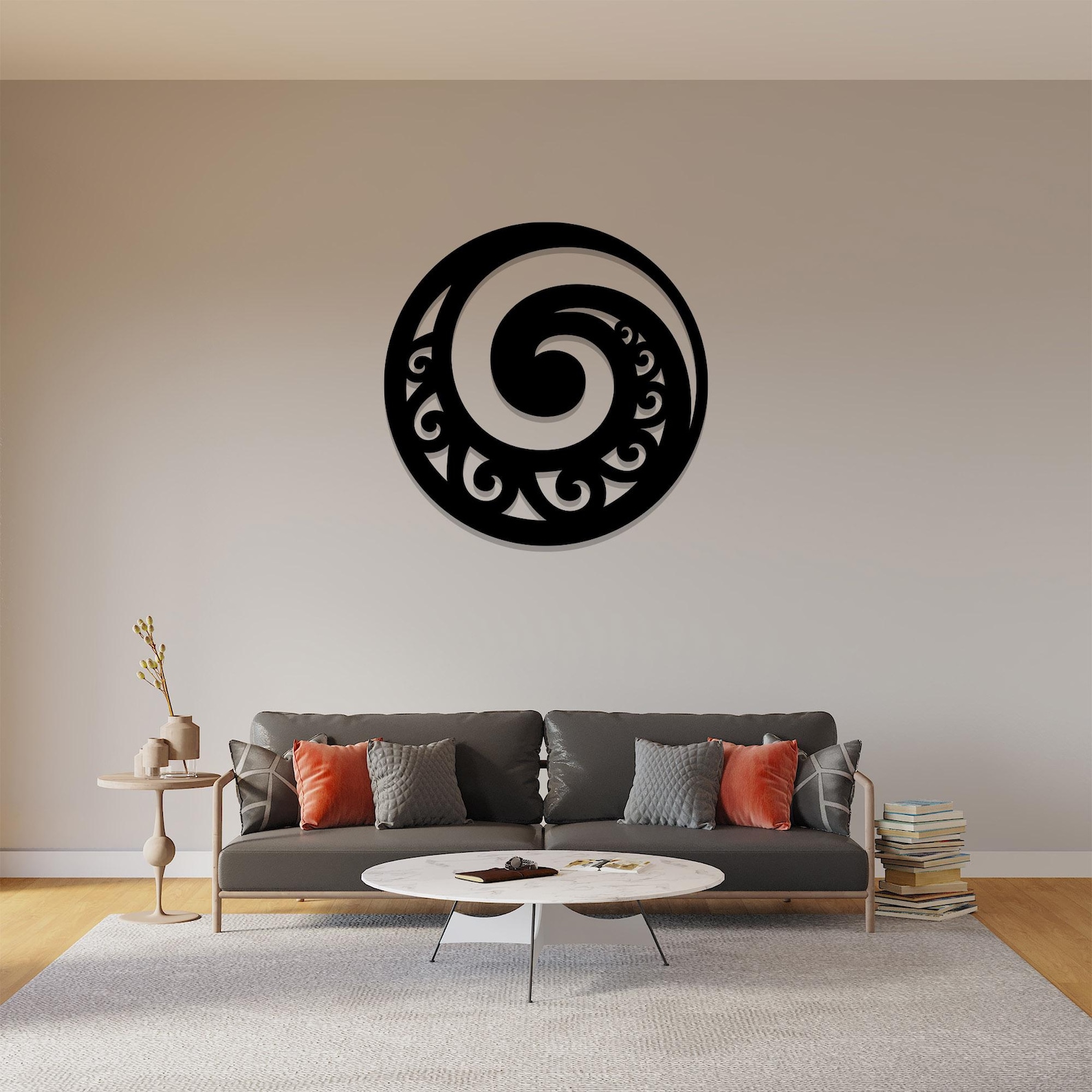 Koru Circle Metal Wall Art: Maori Spiral, Spiritual Home Decor - Etsy