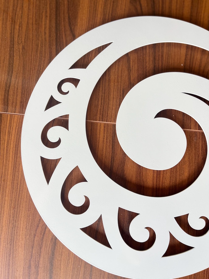 Koru Circle Metal Wall Art: Maori Spiral, Spiritual Home Decor - Etsy