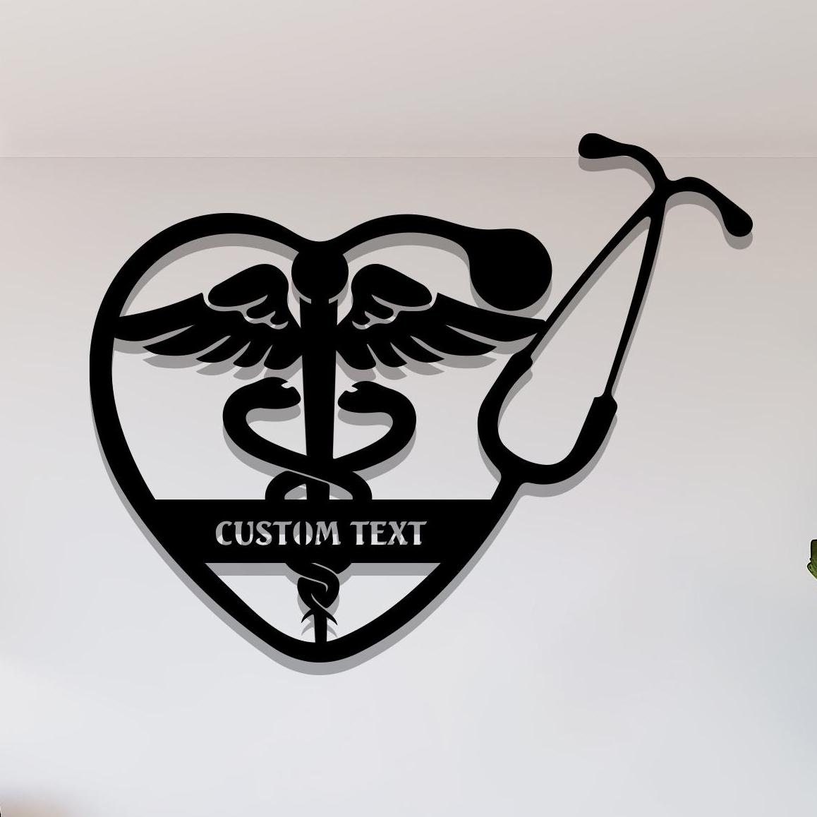 Personalized Name Nurse Sign, Custom Nurse Hearting Name Sign Decor ...