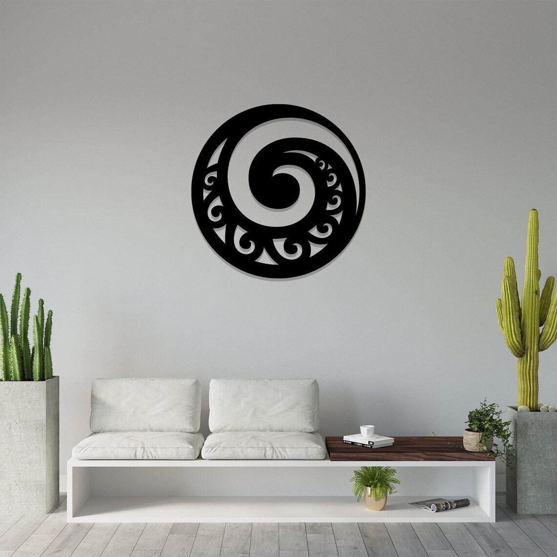 Koru Circle Metal Wall Art: Maori Spiral, Spiritual Home Decor - Etsy
