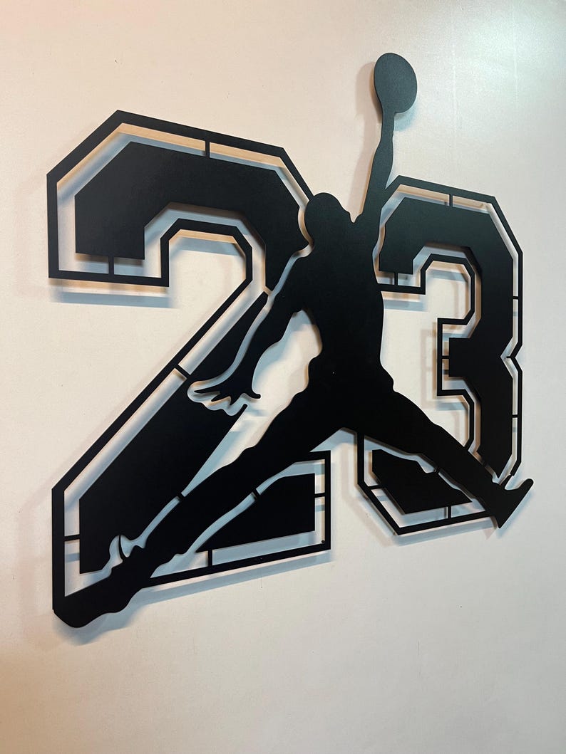 23 Jumpman Wall Sign, Basketball Poster Gift Idea, Jump Man Vinyl Wall ...