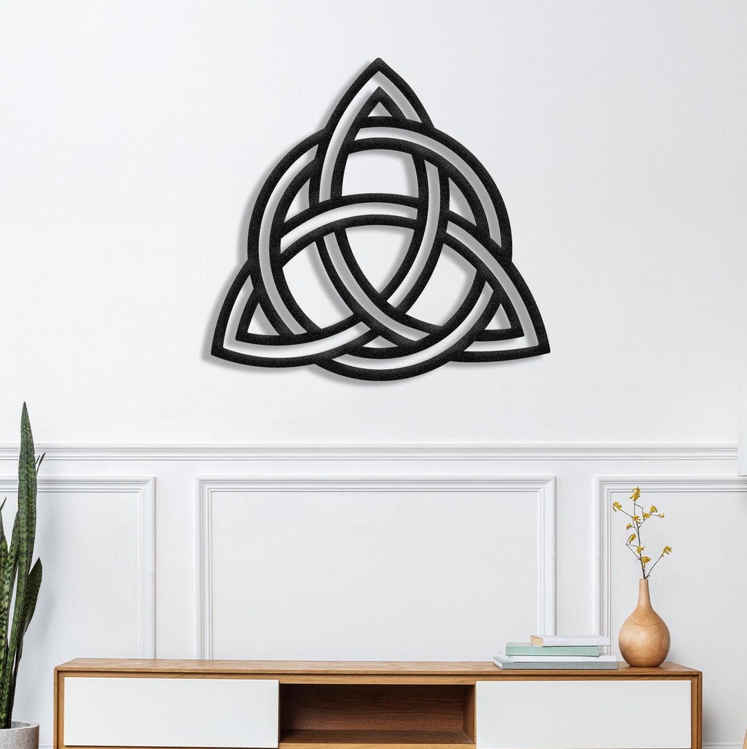 Celtic Knot Metal Wall Art: Triquetra Trinity Symbol Decor - Etsy
