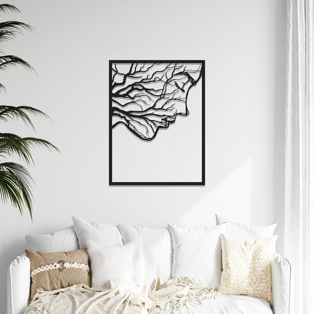 Human Face Art, Abstract Design Wall Decor, Outdoor Metal Wall Art ...