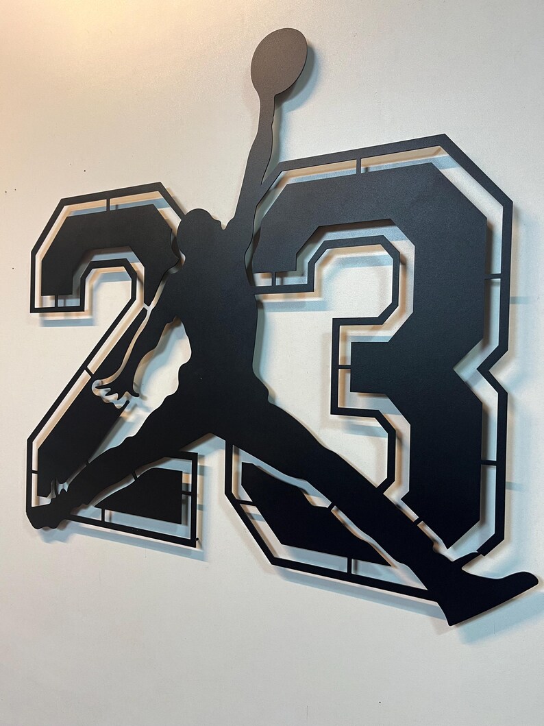 23 Jumpman Wall Sign, Basketball Poster Gift Idea, Jump Man Vinyl Wall ...