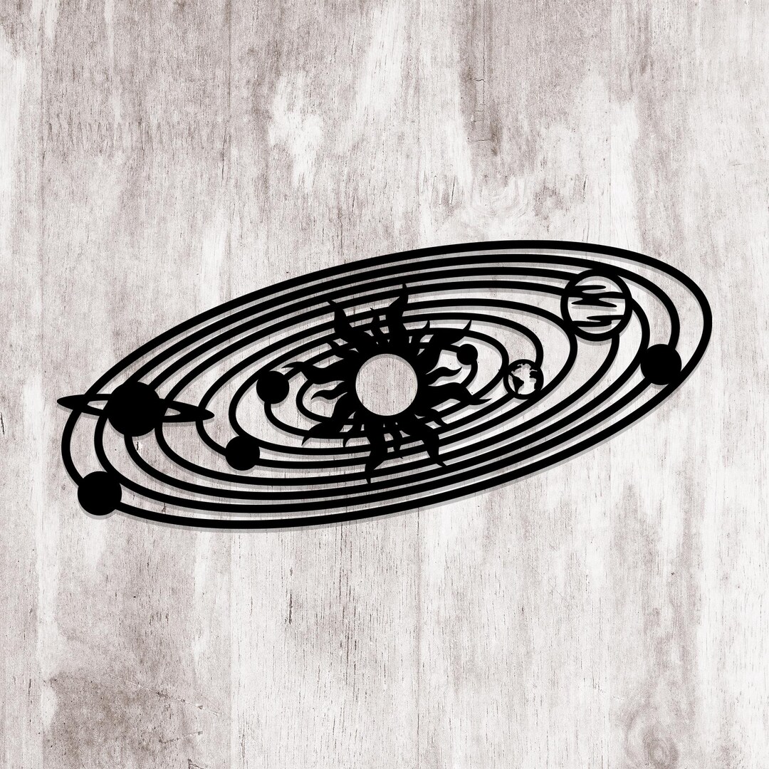 Solar System Metal Wall Decor , Galaxy Metal Wall Art , Astronomy Theme ...
