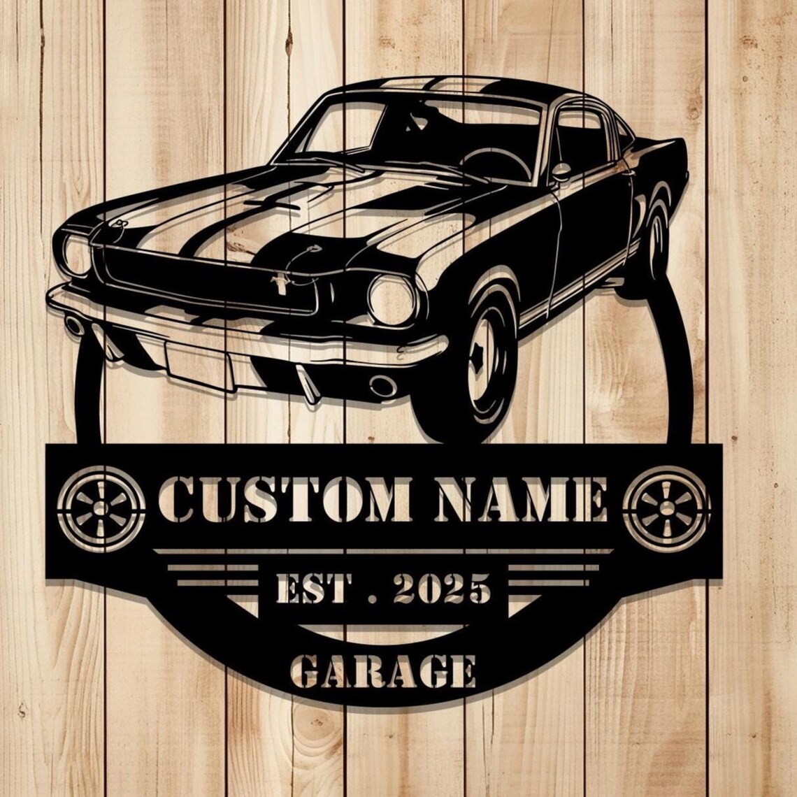 Personalized 1966 Muscle Car Metal Sign: Garage Wall Art - Etsy