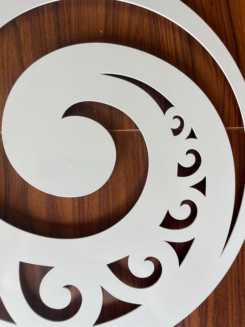 Koru Circle Metal Wall Art: Maori Spiral, Spiritual Home Decor - Etsy