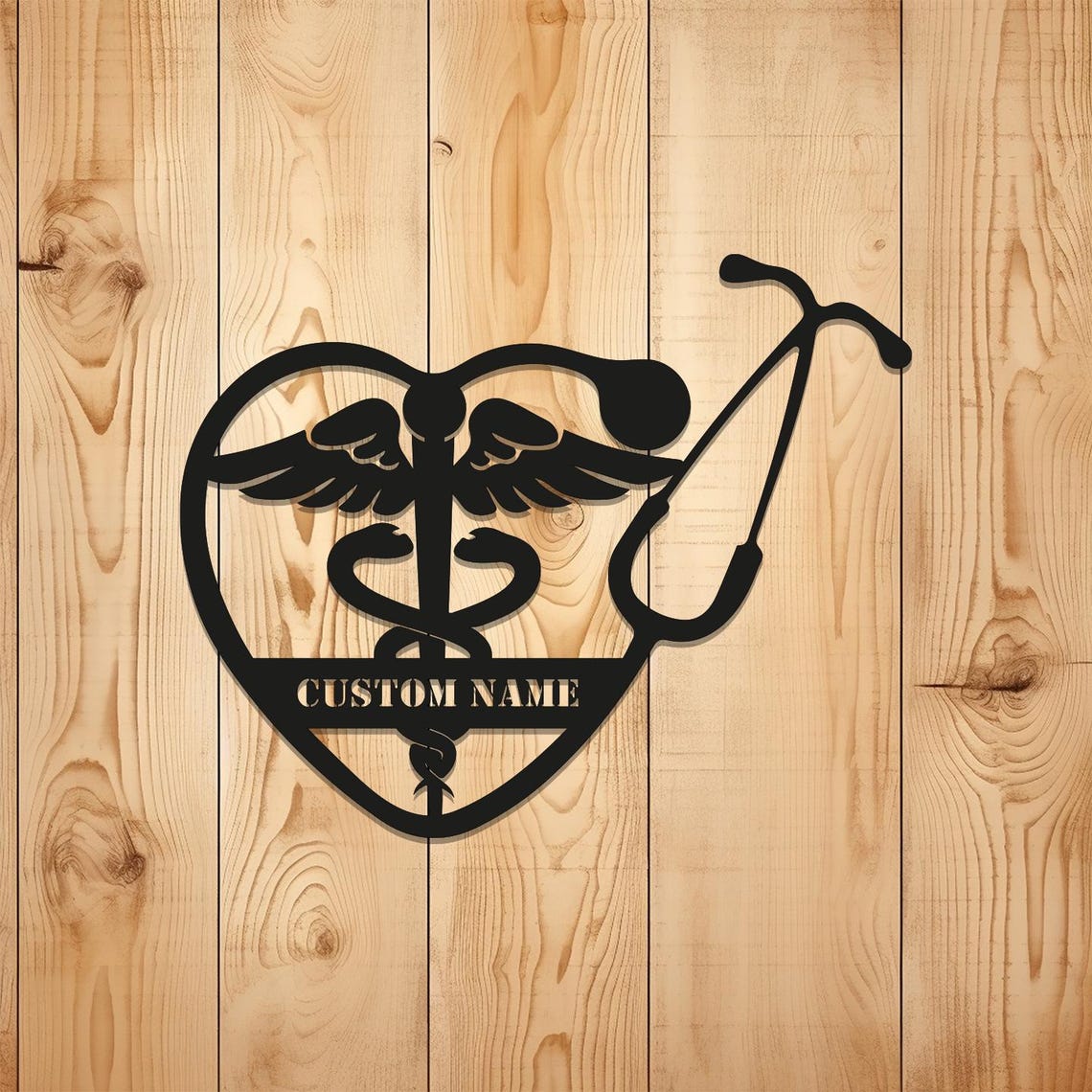 Personalized Nurse Metal Sign: Custom Stethoscope Wall Art - Etsy