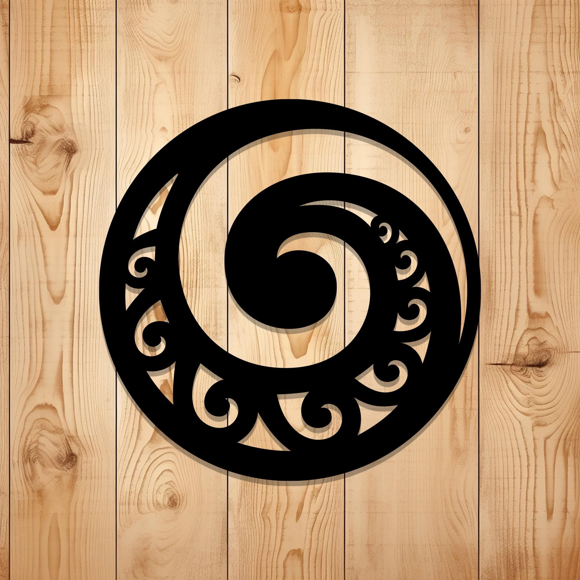 Koru Circle Metal Wall Art: Maori Spiral, Spiritual Home Decor - Etsy