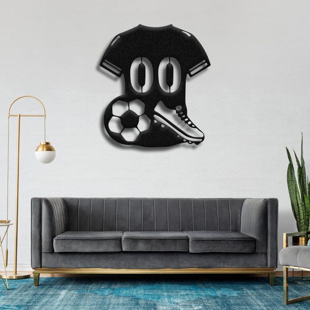 Custom Football Player Name Sign, Personalized Metal Wall Sign, Man ...