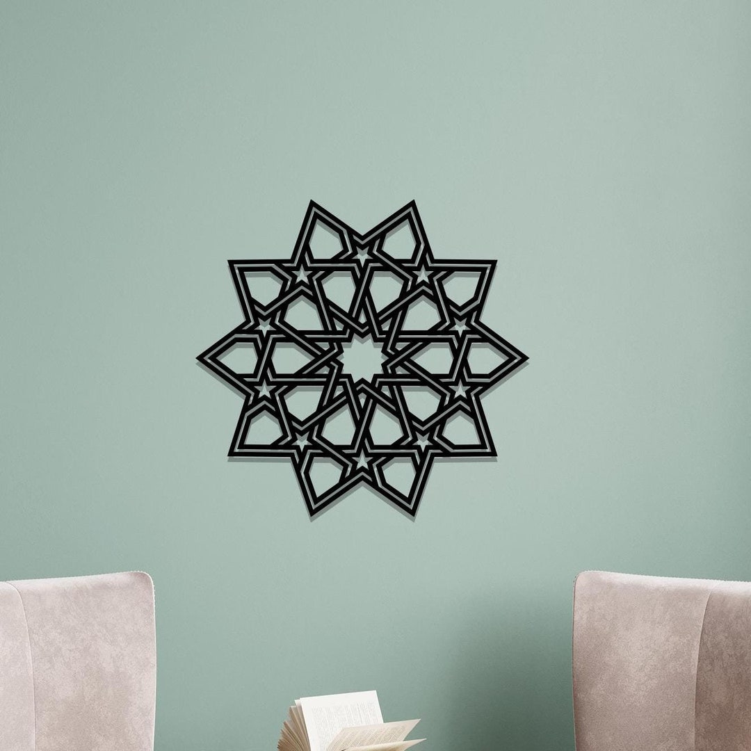 Symmetrical Star Metal Wall Art: Geometric Sculpture - Etsy