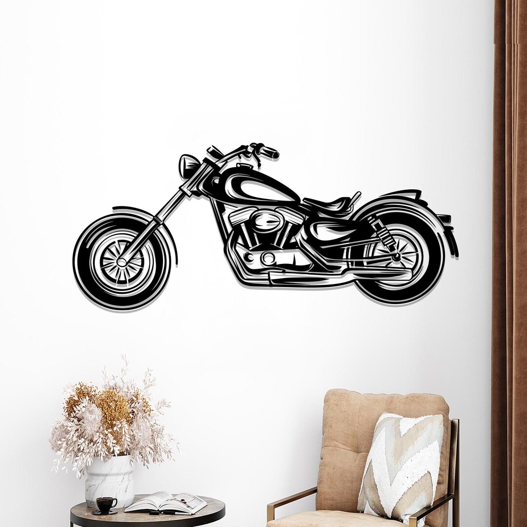 Motorcycle Metal Wall Art, Racing Motorcycle Garage Wall Decor ...