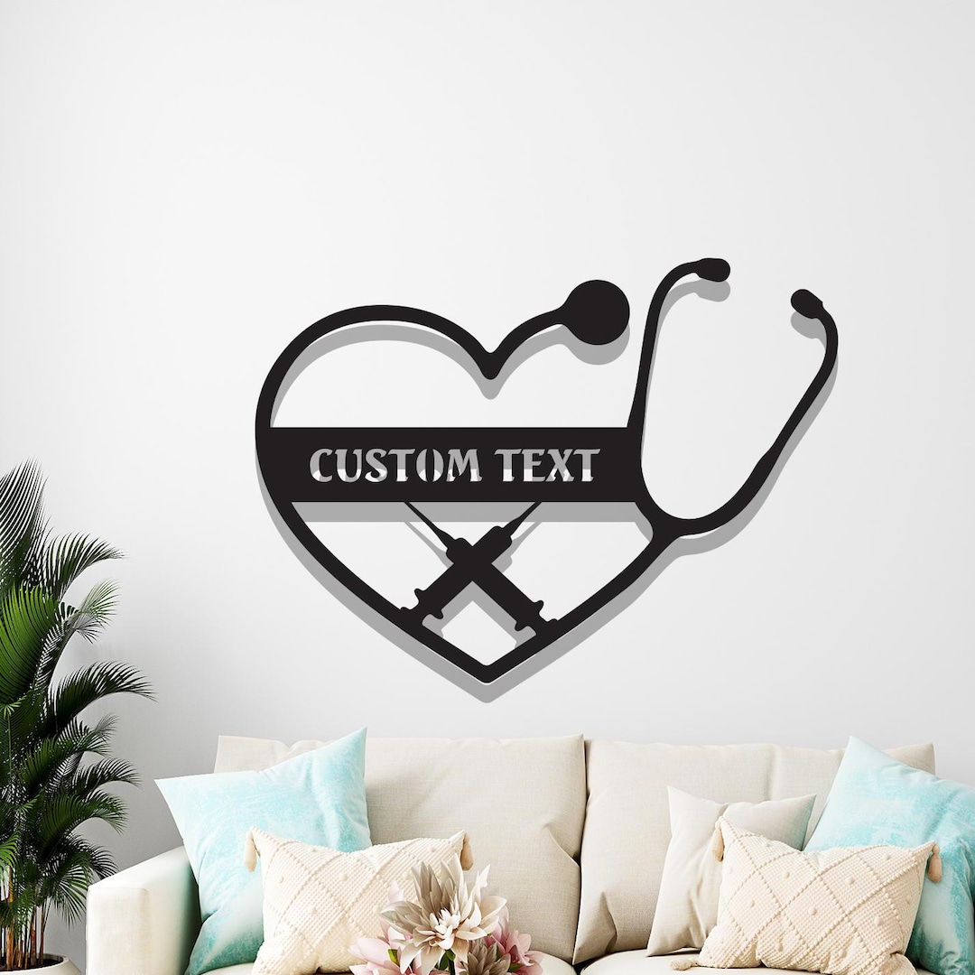 Custom Metal Nurse Sign, Personalized Nurse Sign, Wall Art for Doctors ...
