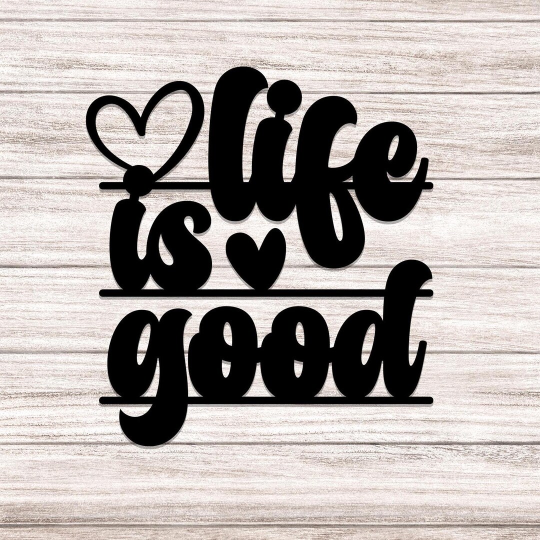 Life is Good Wall Art, Life is Good Sign, Bedroom Decor, Wooden Sign ...