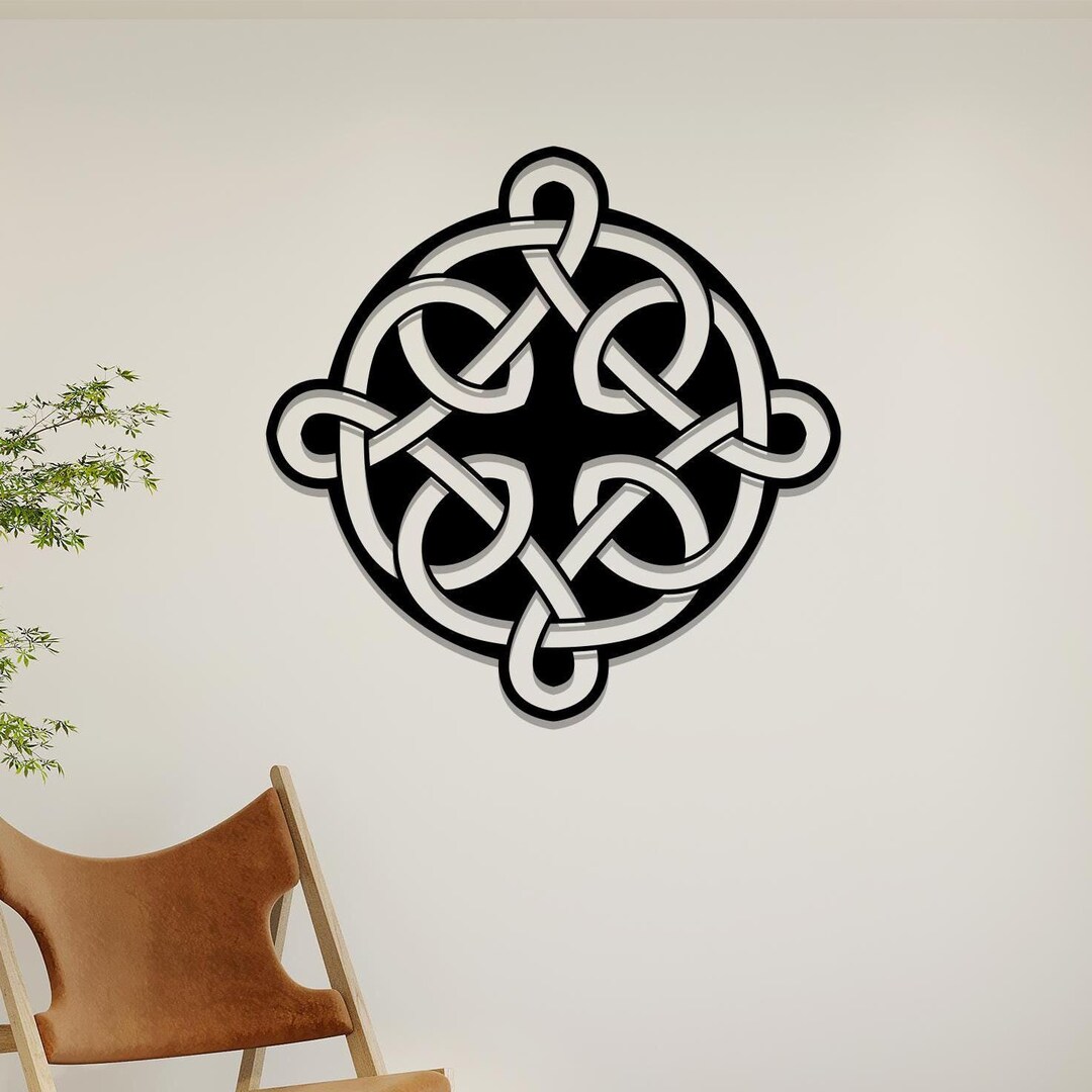 Intricate Celtic Knot Wall Art - Handmade Wooden or Metal Decor, Viking ...
