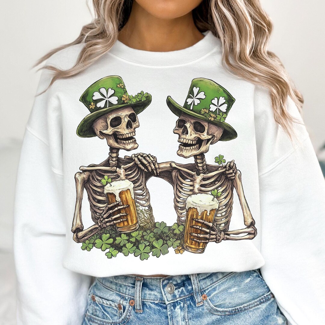 St Patrick Skeleton Png, Dead Inside but Lucky Png, St Patricks Day Png ...