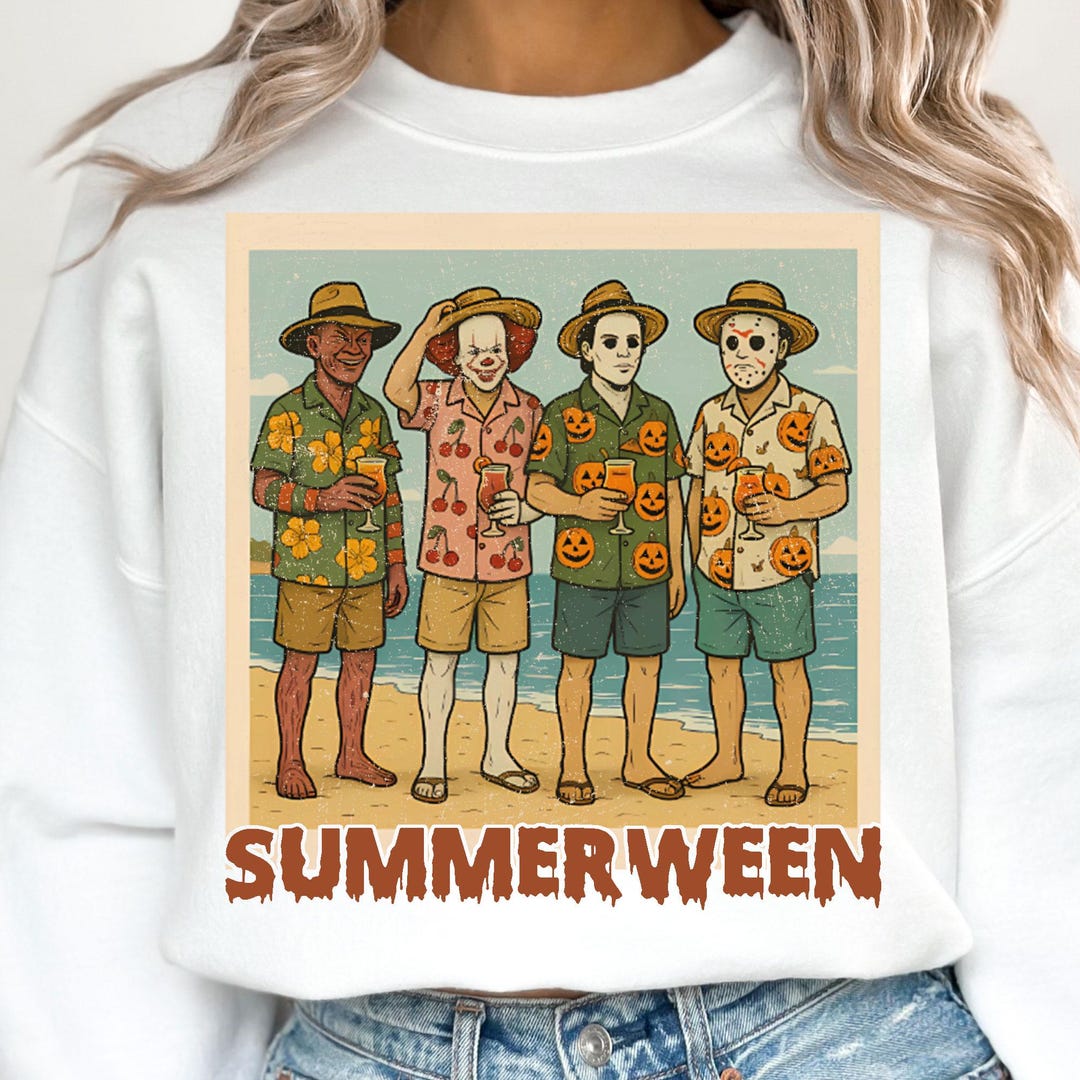 Summerween Png, Horror Characters Png, Funny Horror Summer Png, Horror ...