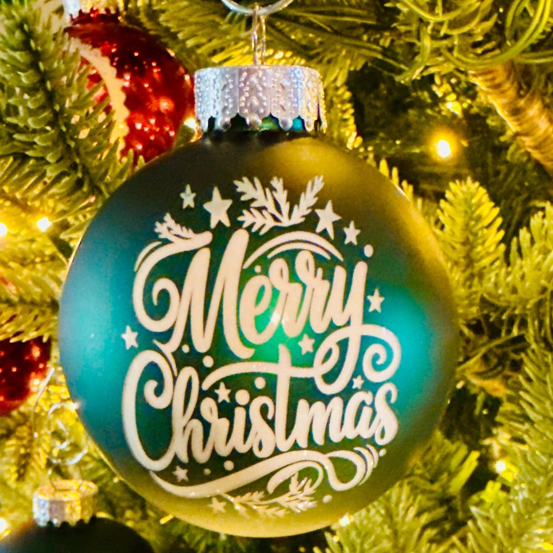 Personalized Glass Christmas Ornaments – Custom Tree Decoration Laser ...