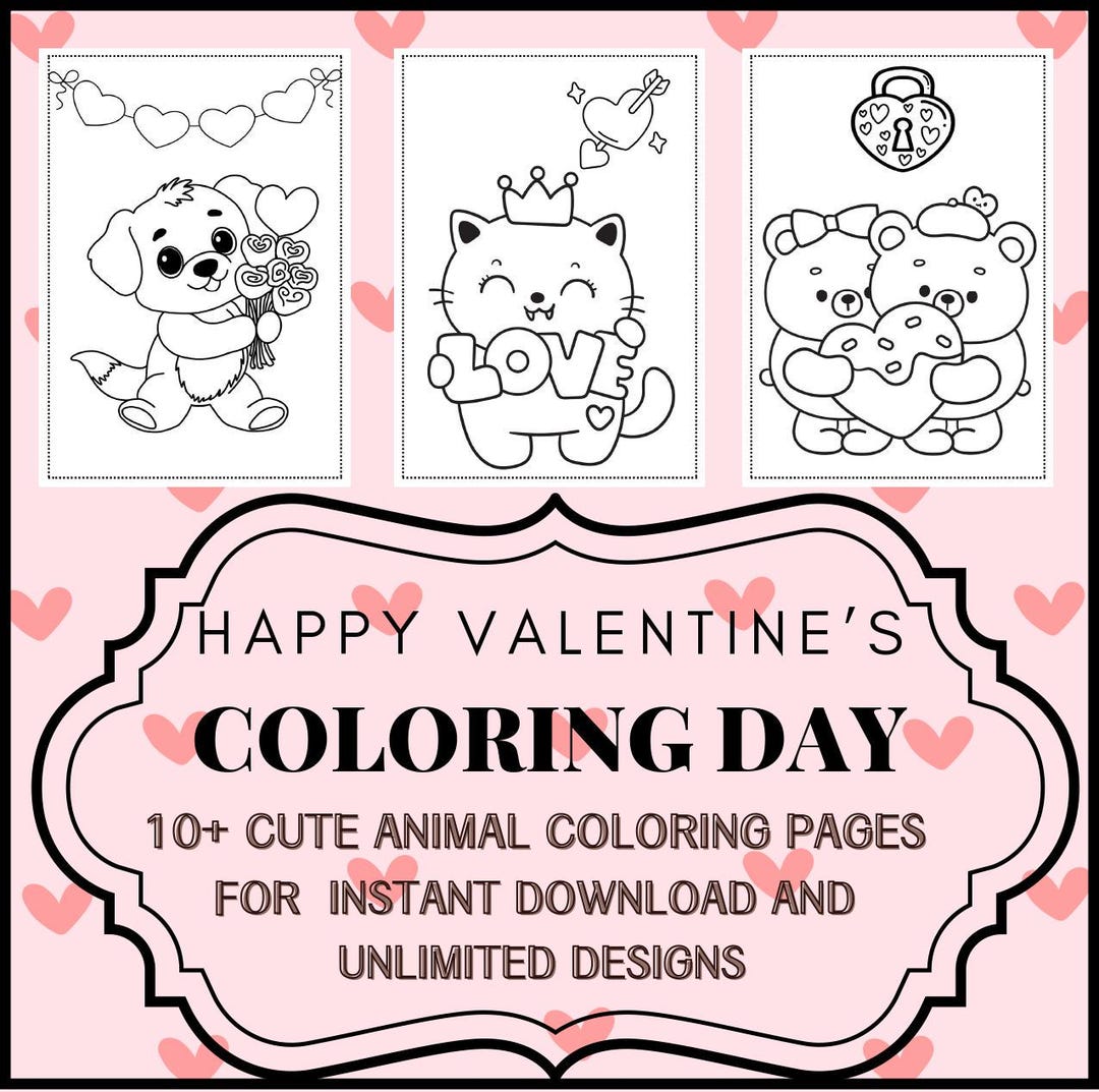 Valentine's Day, Coloring Pages, Books, Kids Activities, Relaxing, Gift ...