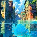 Sunken City Street Digital Art Print Fantasy Urban Landscape With ...