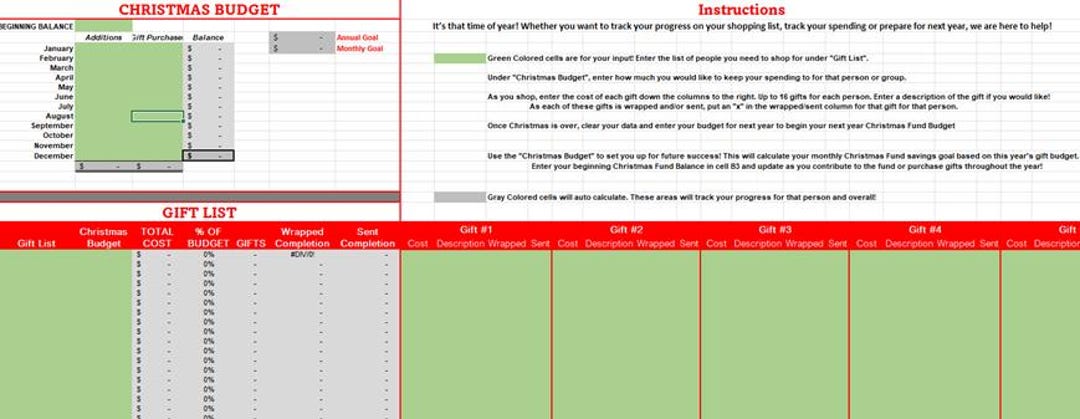 Christmas Budget and Christmas Fund Tracker - Etsy
