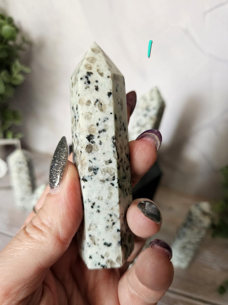 Kiwi Jasper Crystal Tower- Heart Chakra - Grounding - Etsy