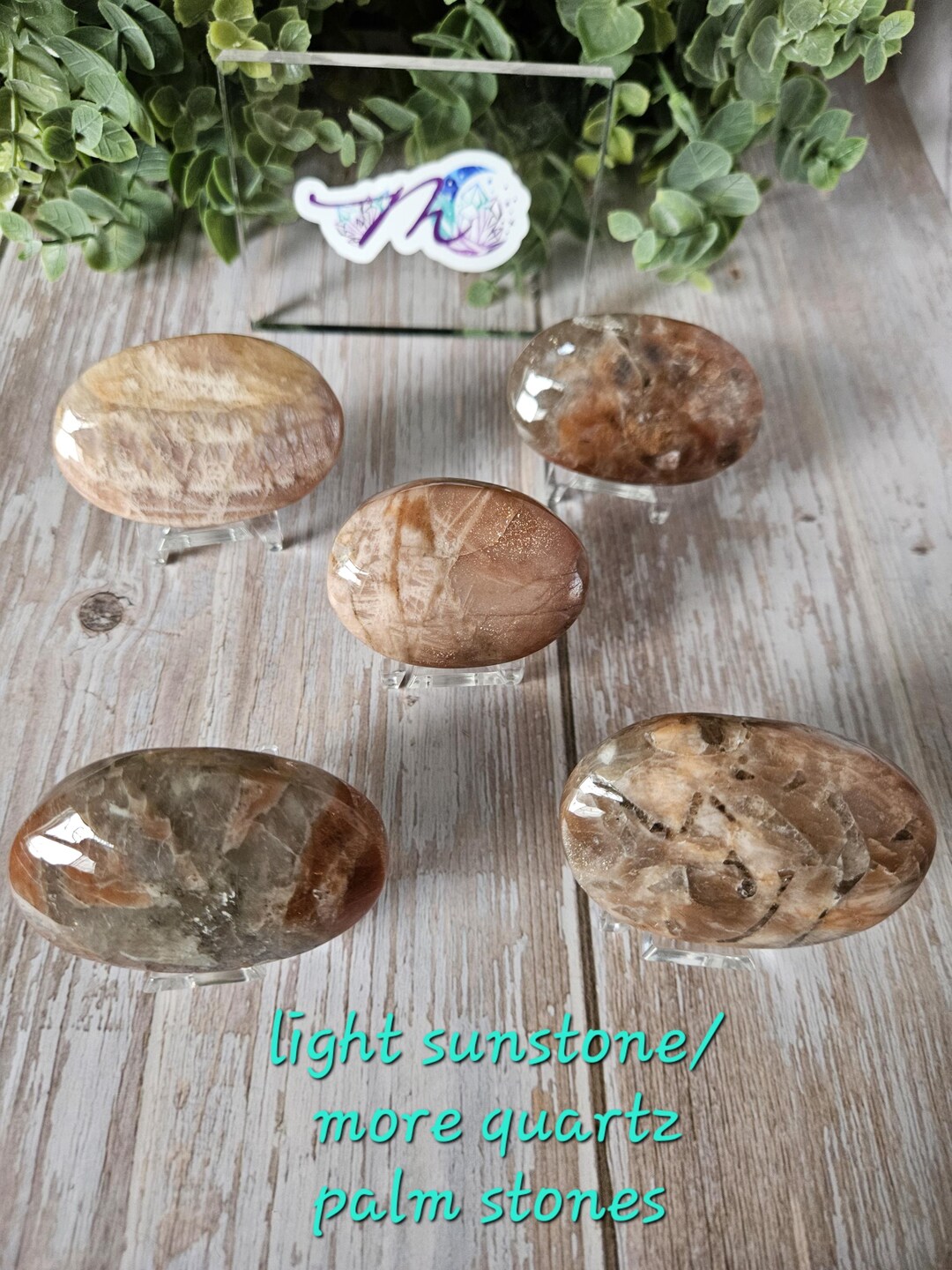Sunstone Palm Stone (light Colored/more Quartz) - Etsy