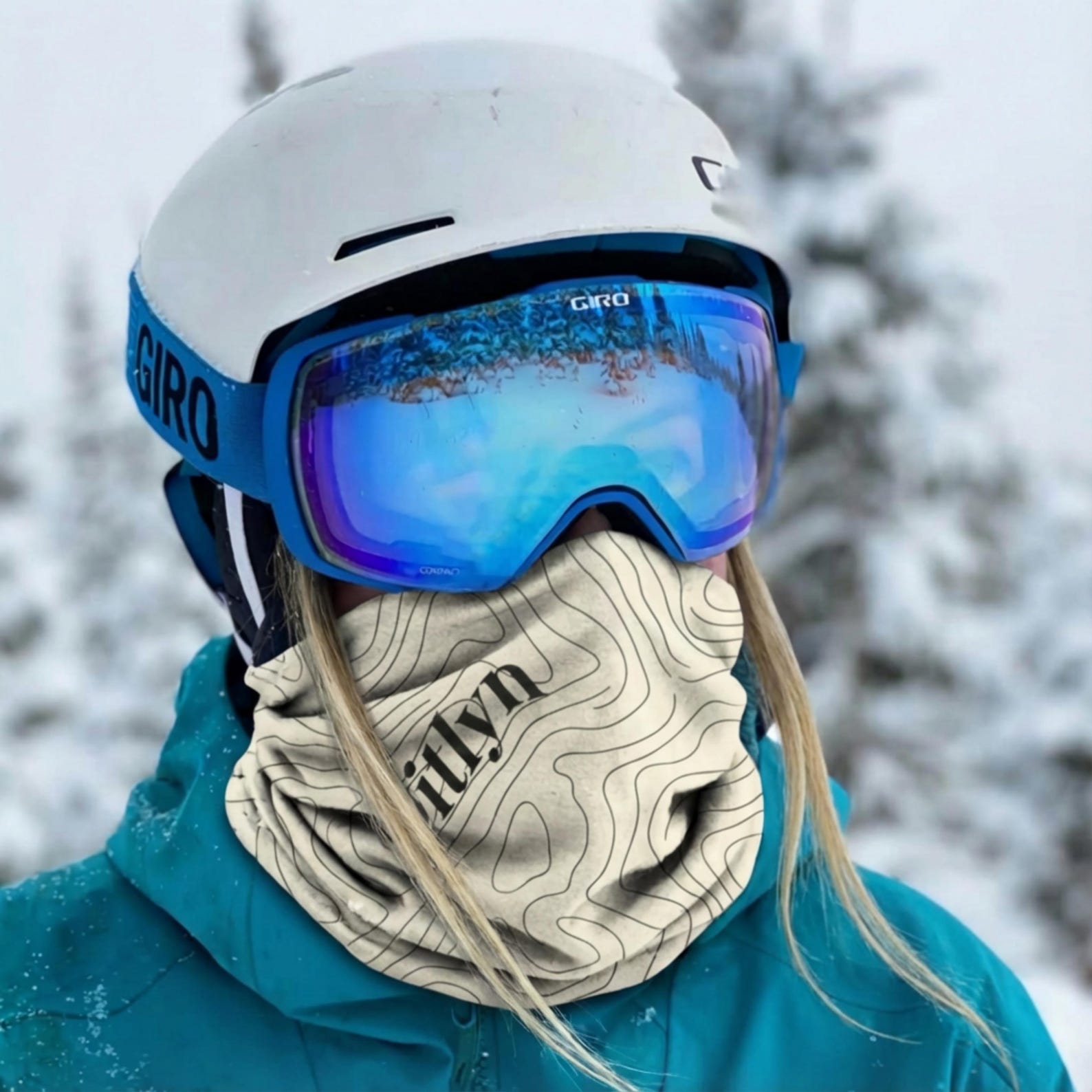 Personalized Ski Neck Gaiter Name Matching Gift for Family Ski Trip ...