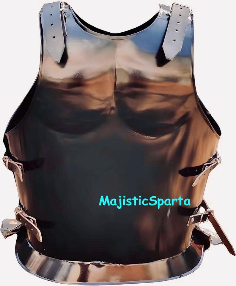 Roman Black Muscle Armor Cuirass – Handmade Medieval Body Armor for ...