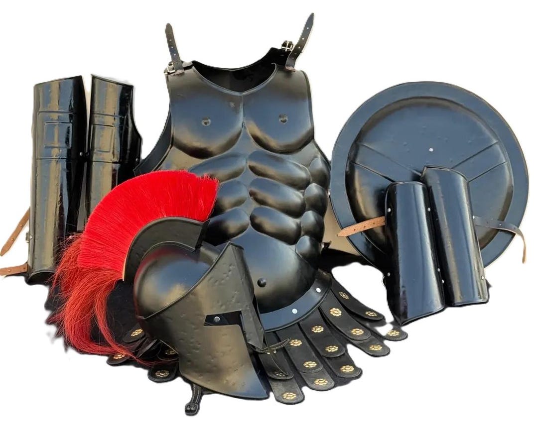 Handmade Spartan Armor Set | 18-gauge Steel, Greek Cosplay Costume - Etsy