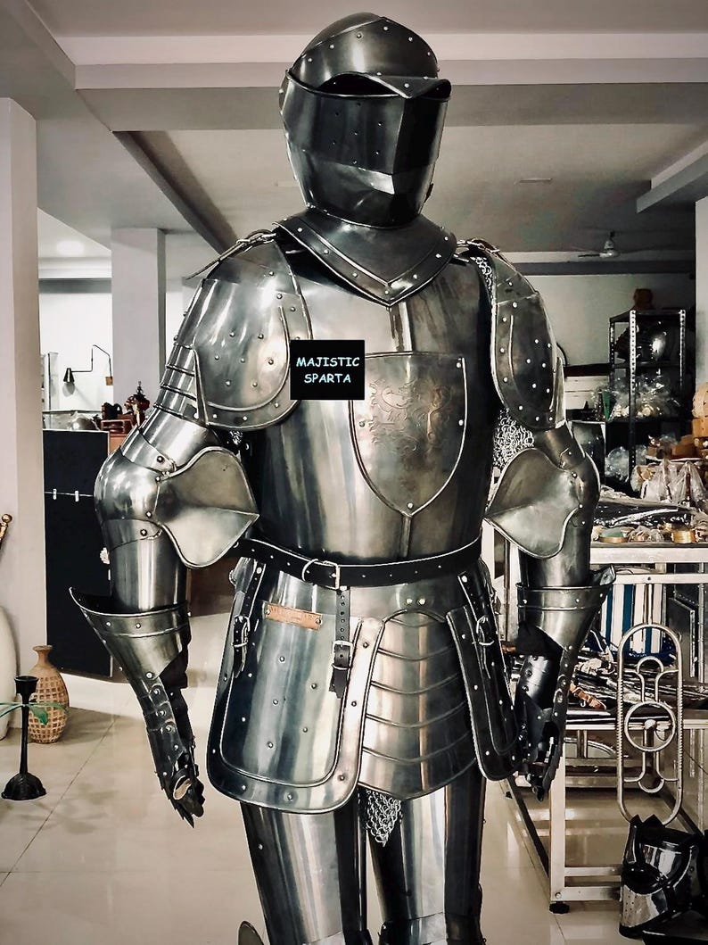 Full Size Black Knight Suit of Armor: Handcrafted Medieval Decor - Etsy