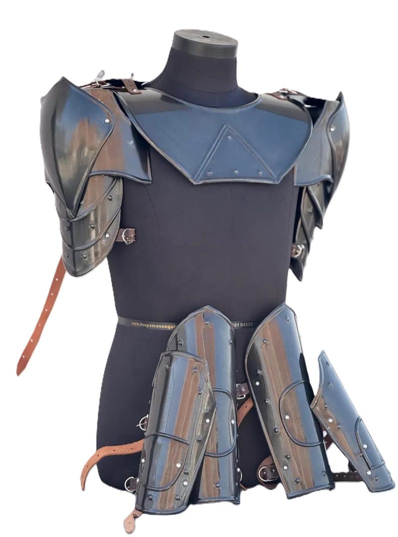 Black Steel Knight Armor Set | LARP Medieval Costume - Etsy Canada