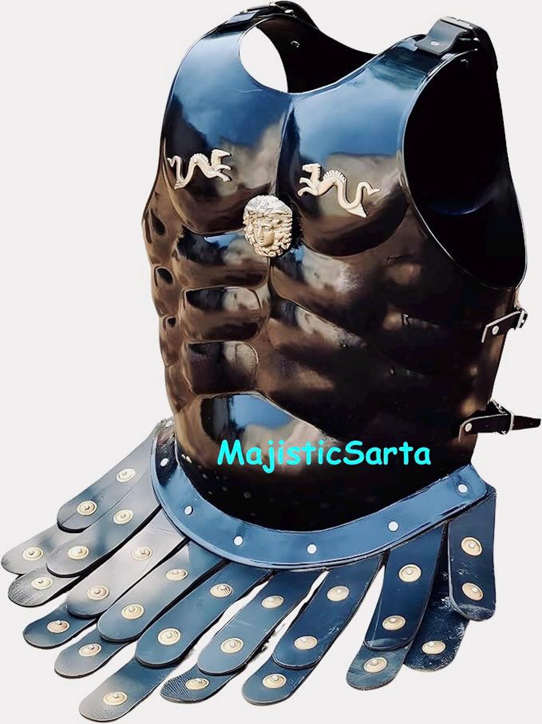 Handmade Black Roman Muscle Armor Cuirass: LARP Cosplay Costume - Etsy