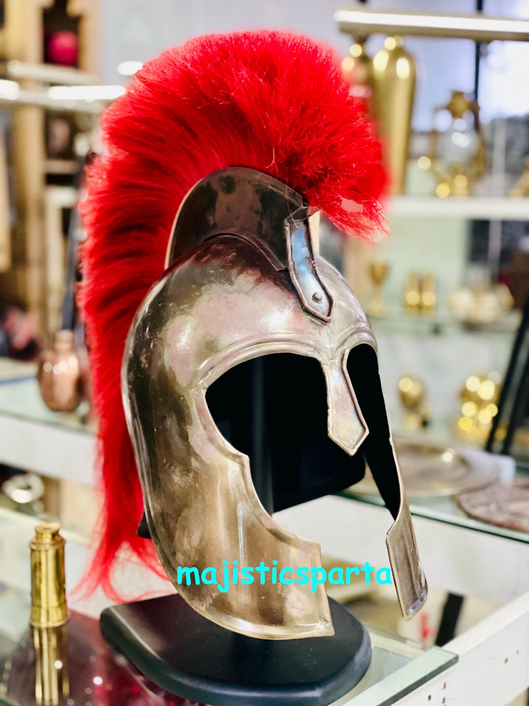Greek Achilles Troy Trojan Armor Helmet – LARP & Reenactment Helmet ...