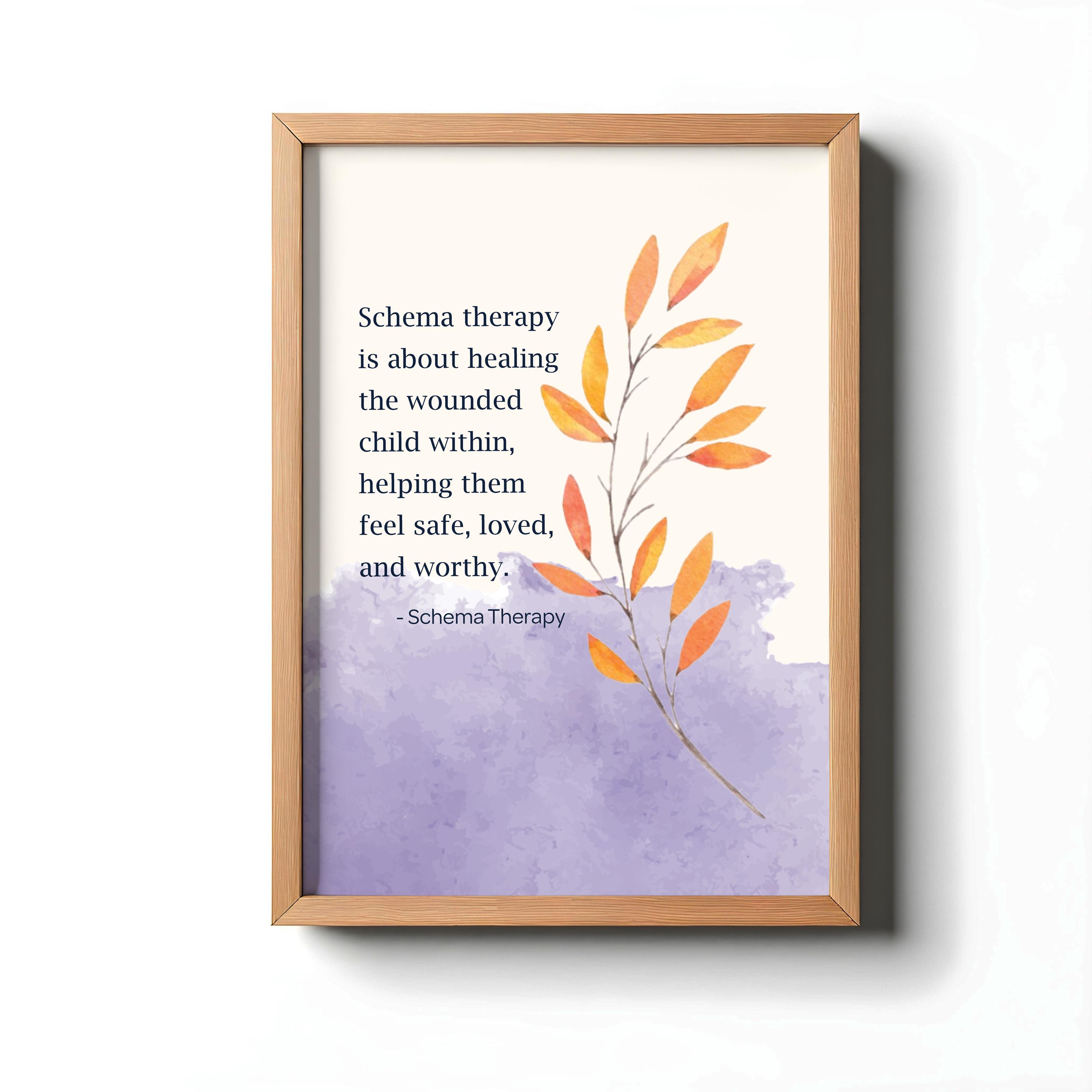 Schema Therapy Quote Wall Art - Digital Download for Counseling Room ...