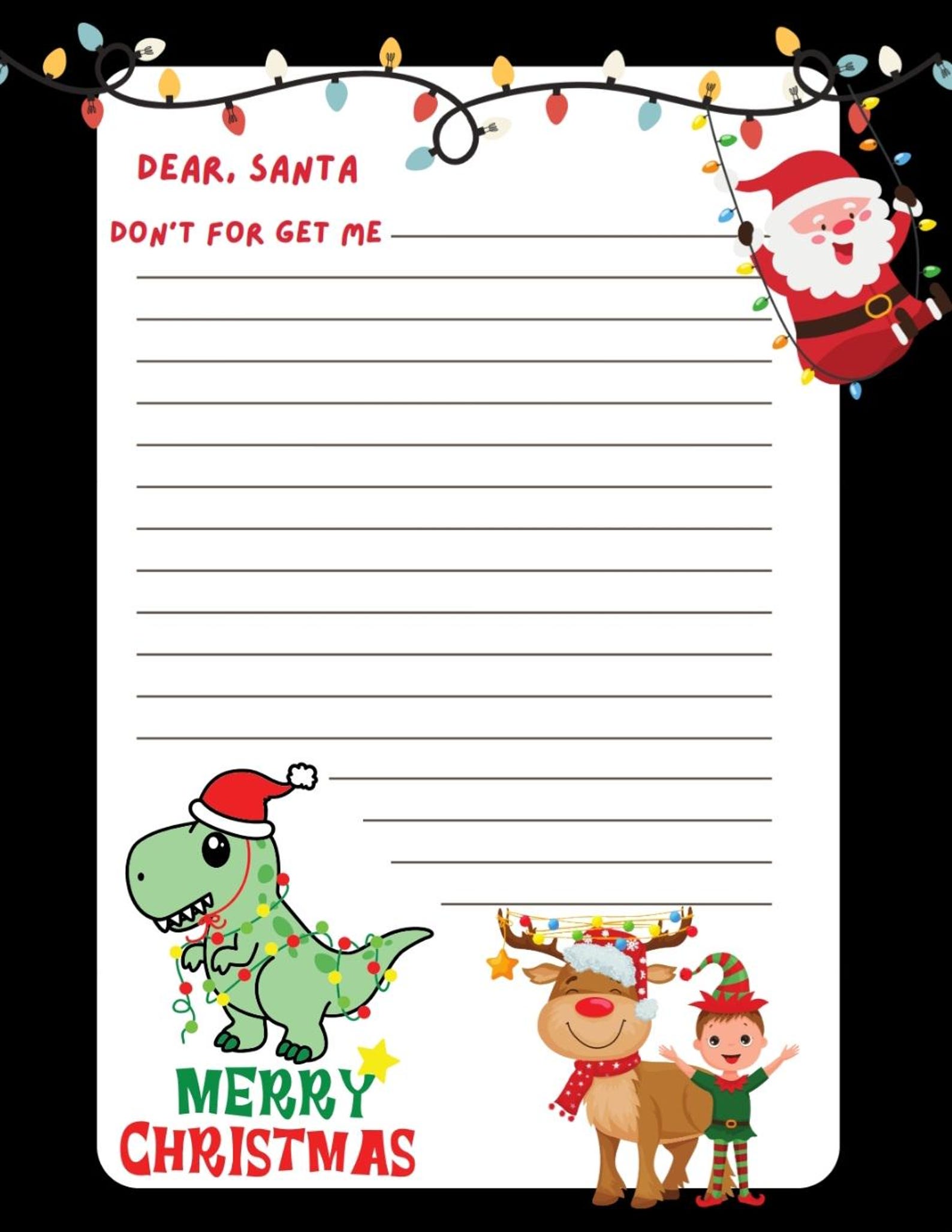 Dear Santa Letter 2 - Etsy